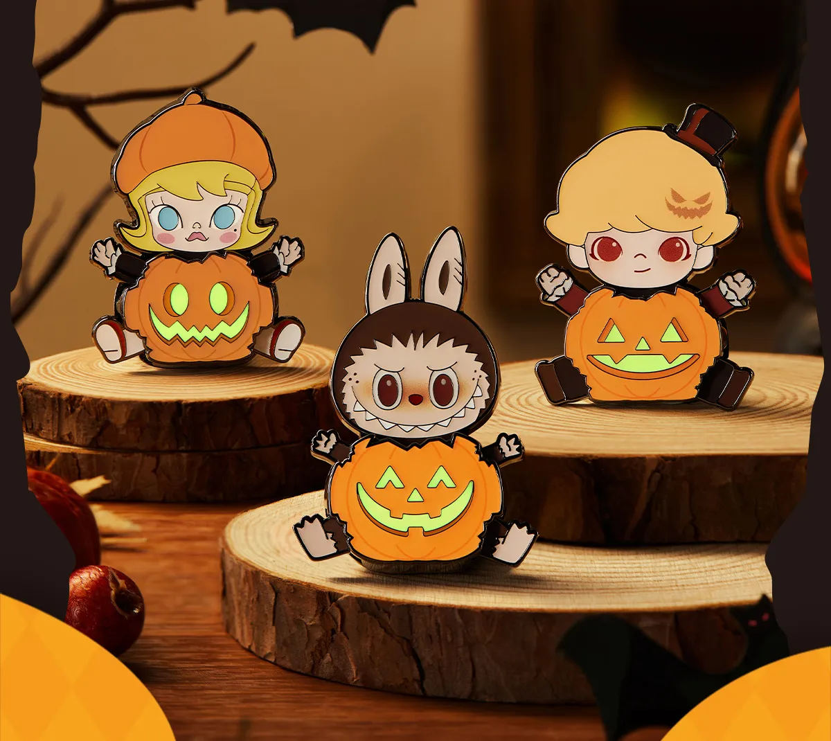 Happy Halloween Party Series- LABUBU Pumpkin Fridge Magnet Badge - POP ...