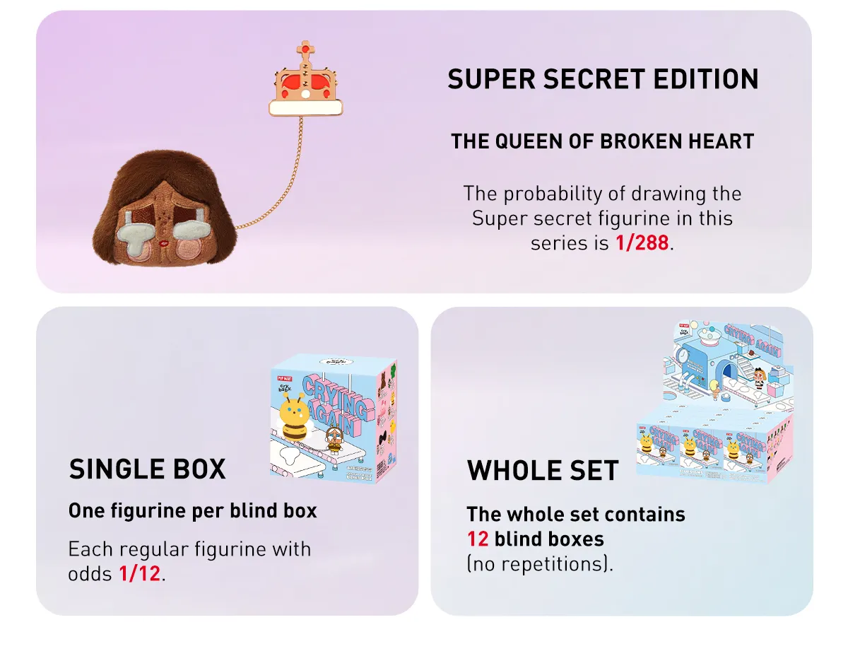 CRYBABY Crying Again Series-Plush Badge Blind Box - POP MART (Hong Kong ...