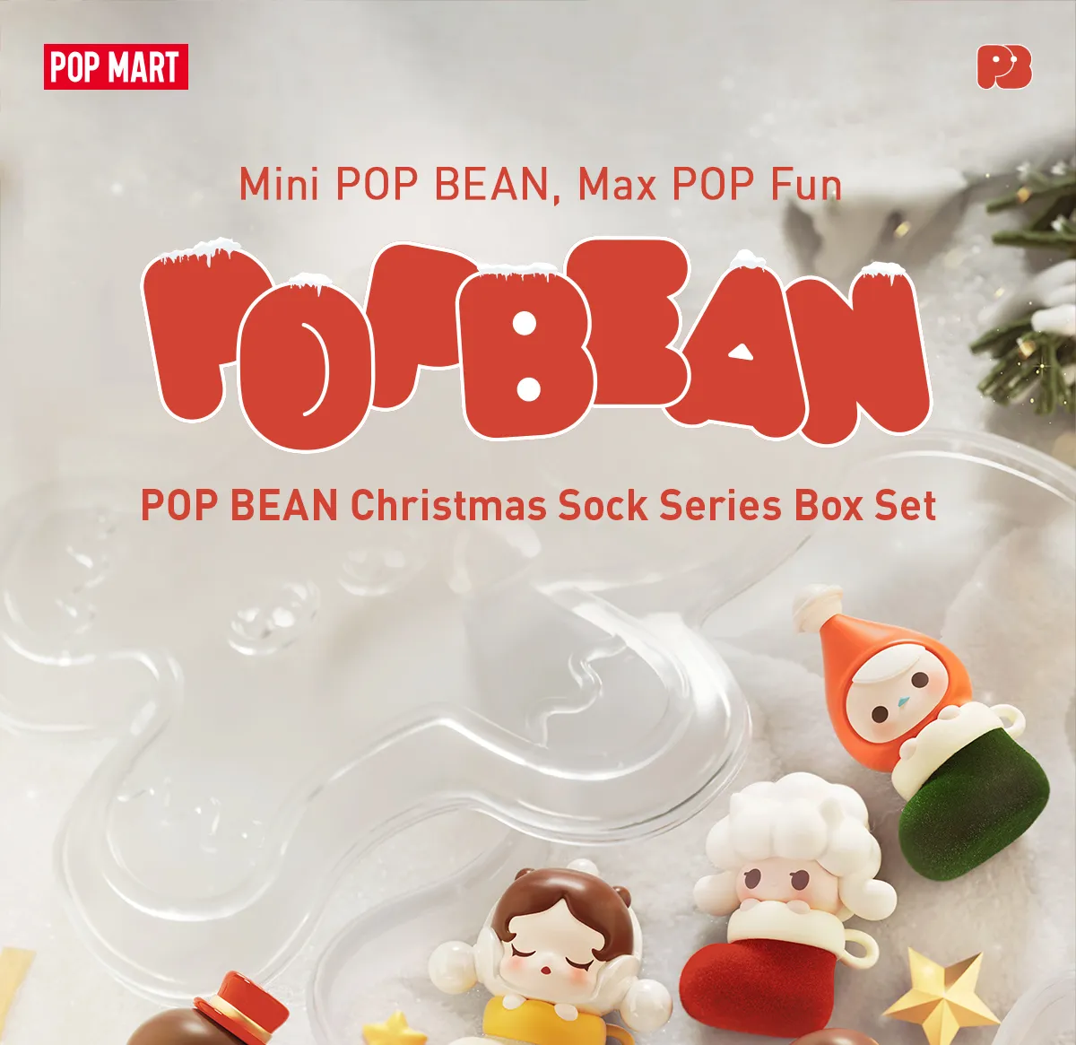 POP BEAN Christmas Sock Series Box Set - POP MART (Hong Kong, China)