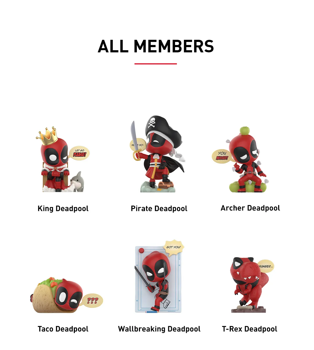 Marvel Deadpool Series Figures - POP MART (Hong Kong, China)